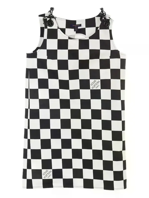 LOUIS VUITTON 2010s Damier Denim Dress - Black