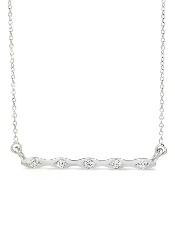 LB EXCLUSIVE 14k White Gold Diamond Pendant Necklace - Silver