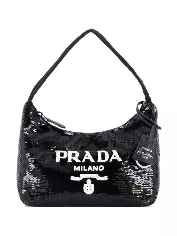 Prada Re-edition 2000 Sequins Mini Hobo Bag