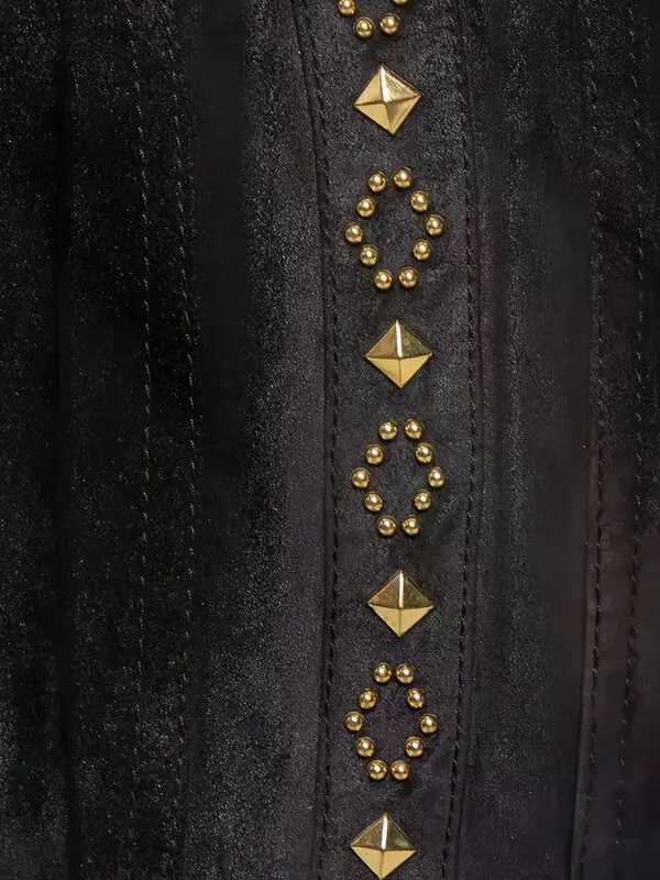 Roberto Cavalli Embellished Leather Trousers