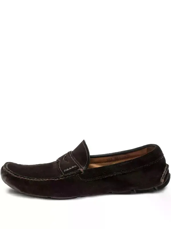 Prada Suede Loafers - Brown