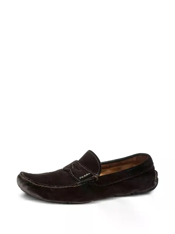 Prada Suede Loafers - Brown