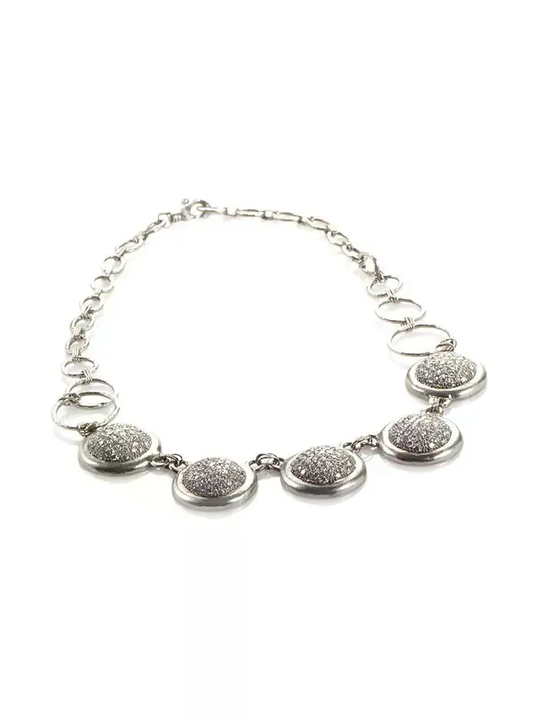 Gurhan Platinum Diamond Pavé Necklace - Silver