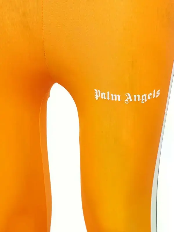 Palm Angels Pre-owned Striped High-waisted Leggings