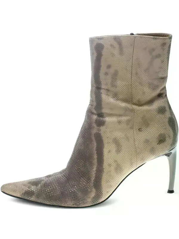 SERGIO ROSSI 75mm Snakeskin Ankle Boots