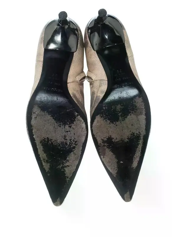 SERGIO ROSSI 75mm Snakeskin Ankle Boots