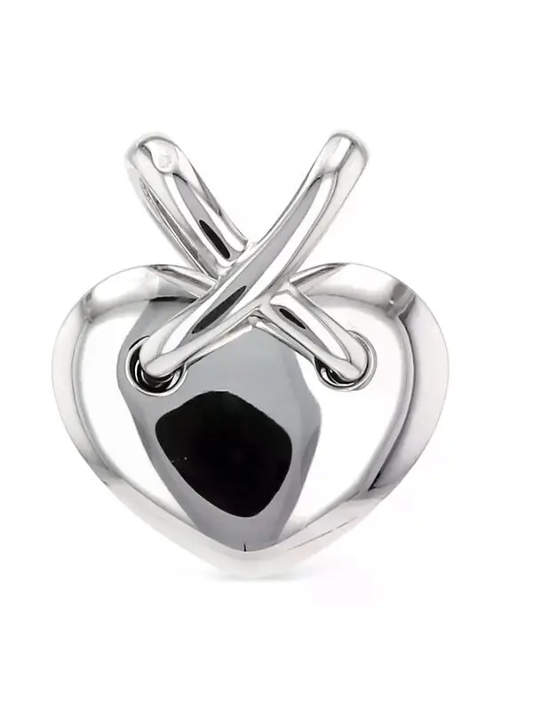 CHAUMET 18k White Gold Lien Heart Pendant - Silver