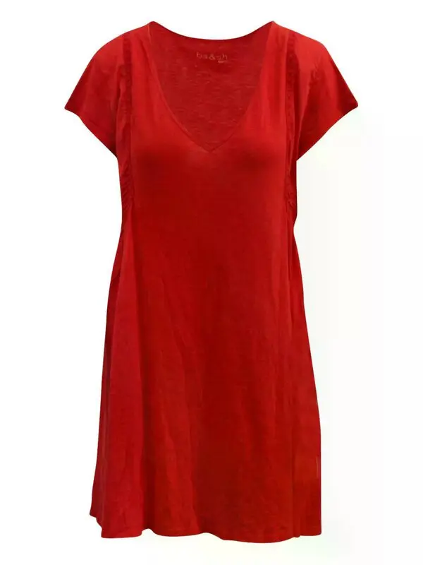 Ba&sh Gathe-fold V-neck Mini Dress