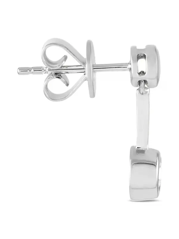 LB EXCLUSIVE 14k White Gold Diamond Drop Earrings