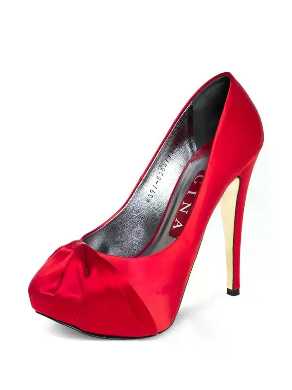 GINA 130mm Satin Platform Pumps