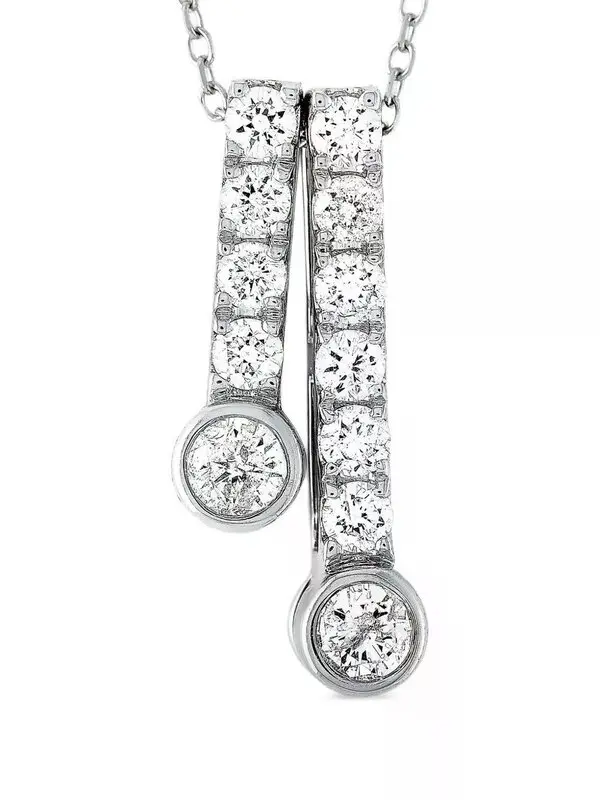 LB EXCLUSIVE 14k White Gold Diamond Necklace - Silver