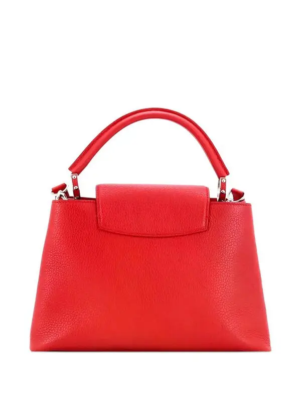 LOUIS VUITTON Capucines Bag Leather Pm Satchel - Red