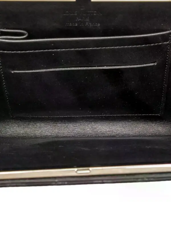 LOUIS VUITTON 2001 Monogram Satin Ange Pm Handbag - Black