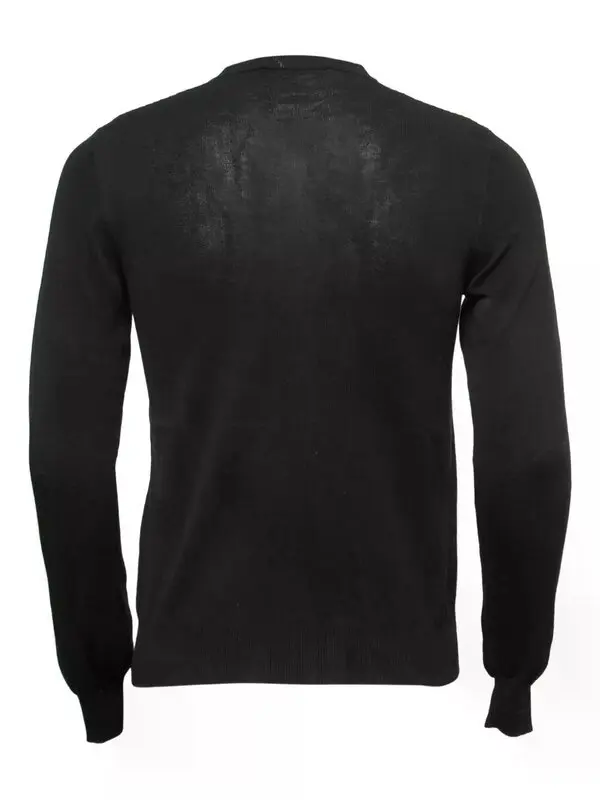 Dsquared2 Cotton Cat-motif Crew Neck Long Sleeve Sweater