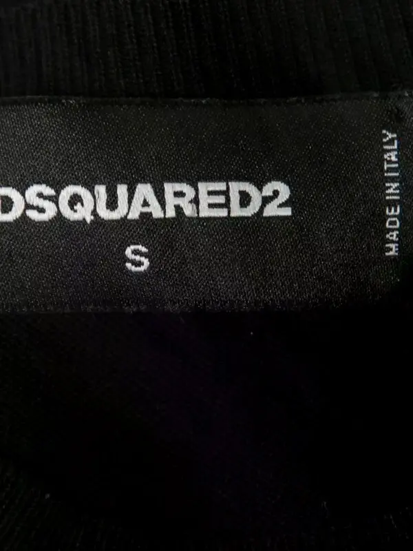 Dsquared2 Cotton Cat-motif Crew Neck Long Sleeve Sweater