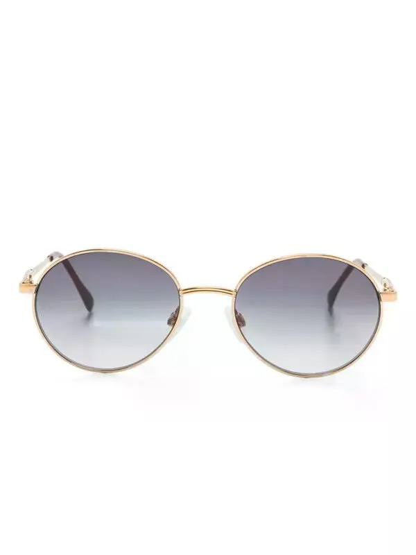 Saint Laurent Oval Frame Sunglasses - Gold
