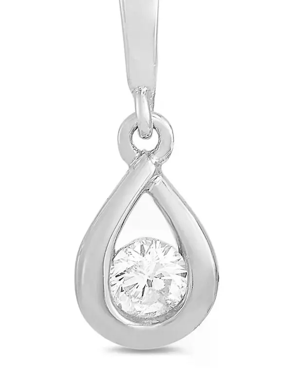 LB EXCLUSIVE 14kt White Gold Diamond Drop Earrings