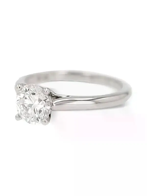 Cartier 1895 Platinum Solitaire Round Brilliant Cut Diamond Ring