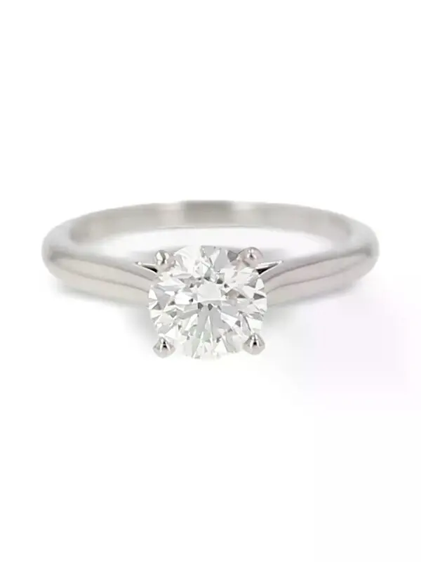 Cartier 1895 Platinum Solitaire Round Brilliant Cut Diamond Ring