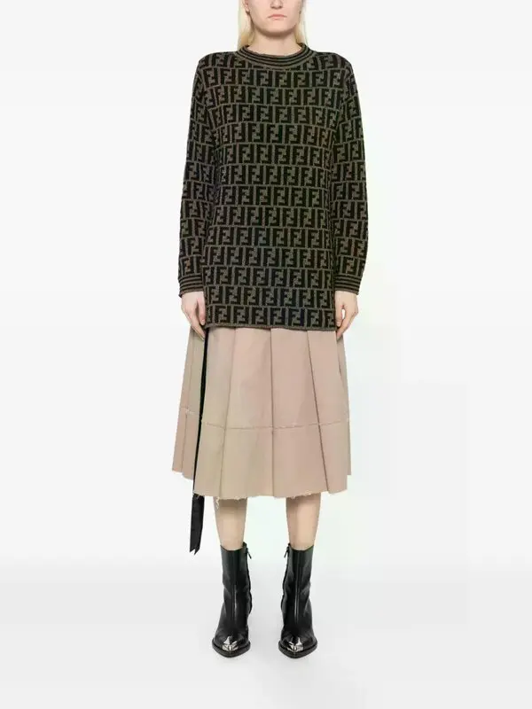 Fendi 1990-2000s Monogram Knit Top