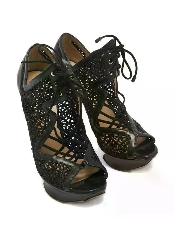 NICHOLAS KIRKWOOD 130mm Lace Platform Booties