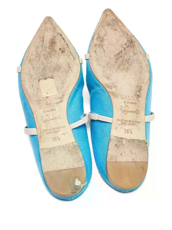 MALONE SOULIERS Pointed-toe Leather Flats
