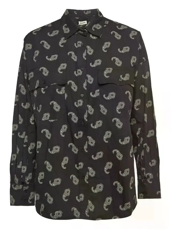 Zadig&Voltaire Tamara Paisley Print Shirt - Black