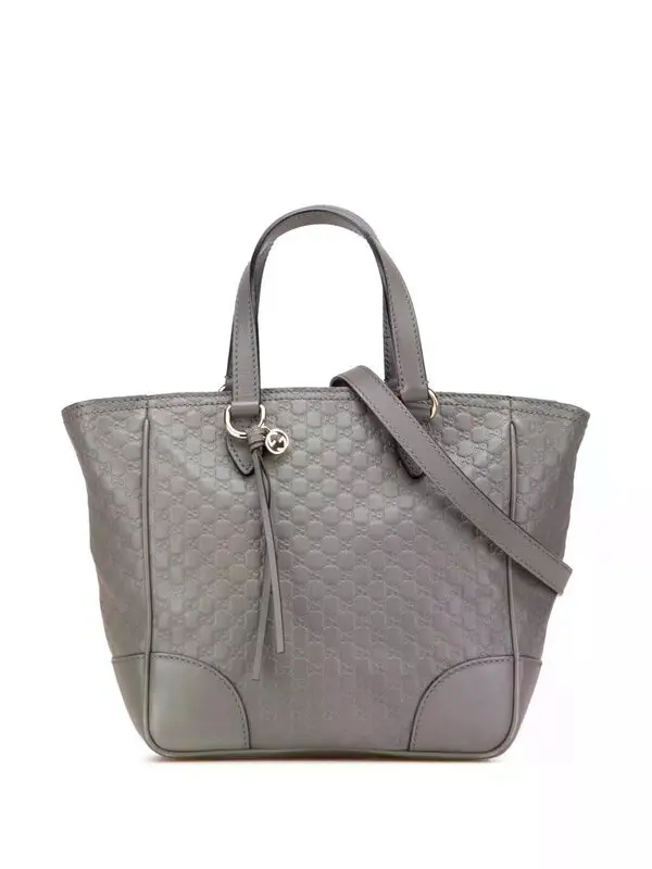 Gucci Small Micro Guccissima Bree Satchel - Grey