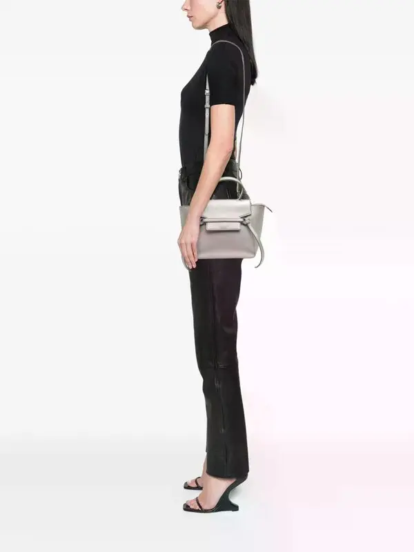 Celine 2018 Nano Laminated Calfskin Belt Bag Satchel - Silver