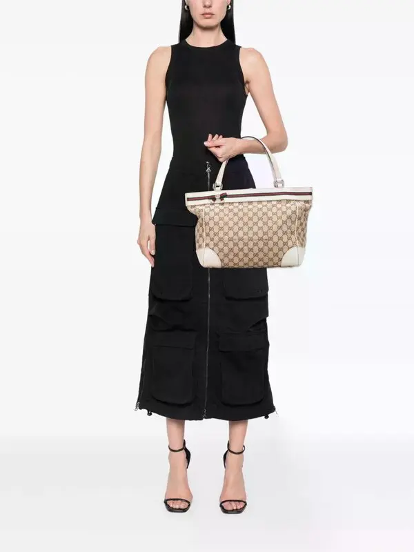 Gucci Gg Canvas Mayfair Tote Bag - Brown