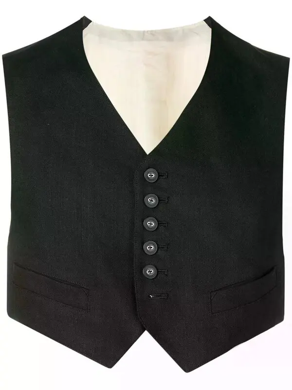JEAN PAUL GAULTIER Hemp Blend Cropped Waistcoat