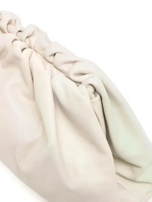 Bottega Veneta Gathered Detailing Clutch - Neutrals