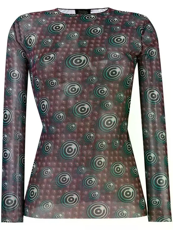 JEAN PAUL GAULTIER Sheer Printed Top
