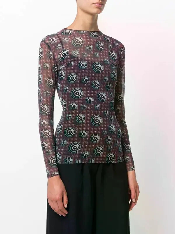 JEAN PAUL GAULTIER Sheer Printed Top