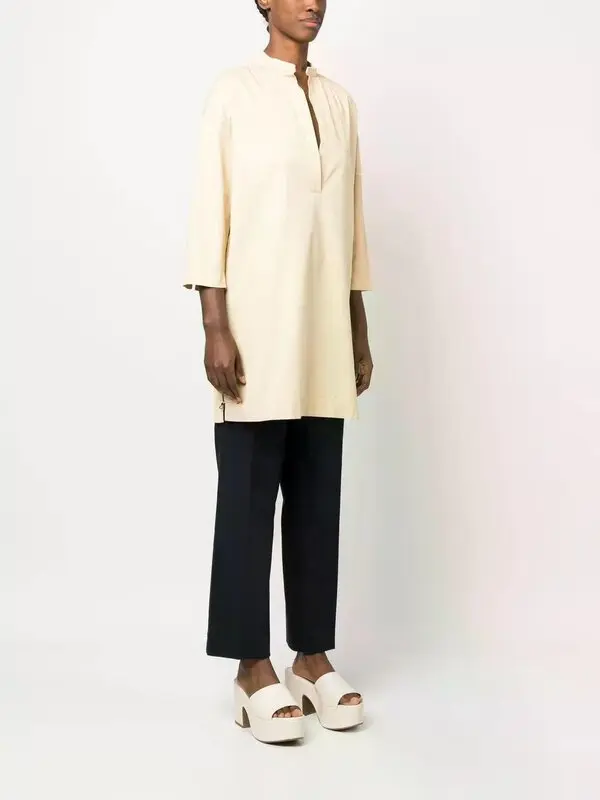 Prada 1990s Band-collar Blouse