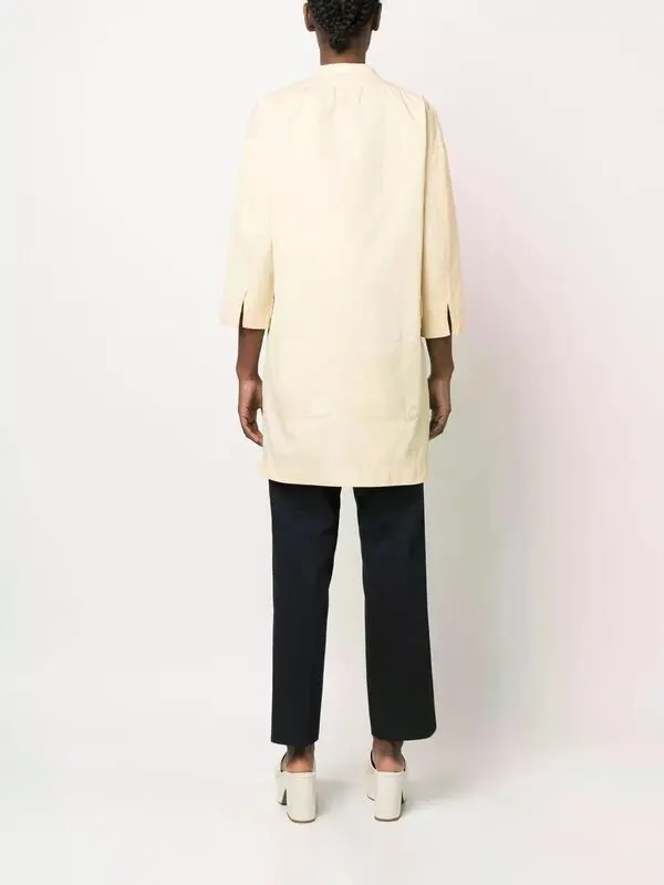 Prada 1990s Band-collar Blouse