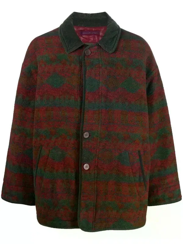 Missoni 1980s Argyle Wool Coat