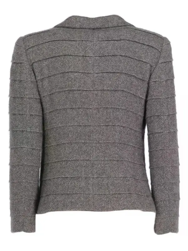 Giorgio Armani 2000 Ribbed Single-breasted Jacket