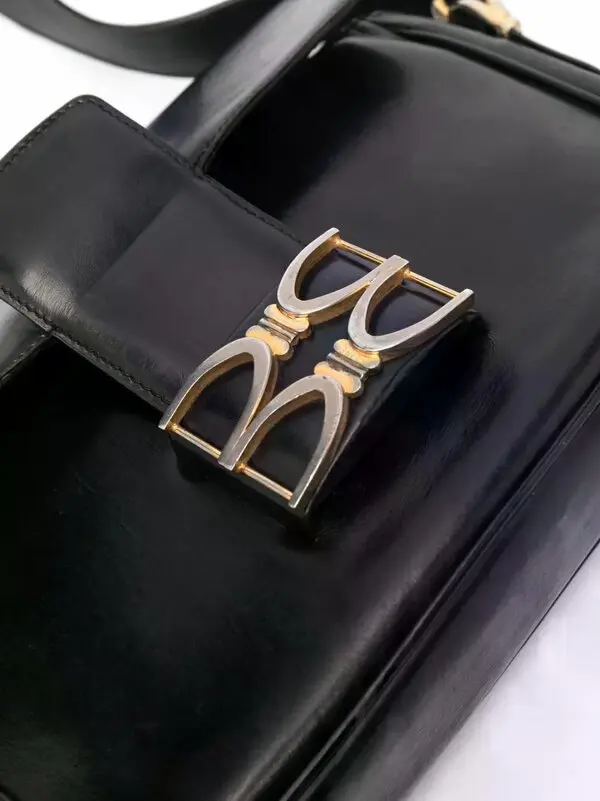 Celine 1970s Horsebit-detailed Leather Shoulder Bag
