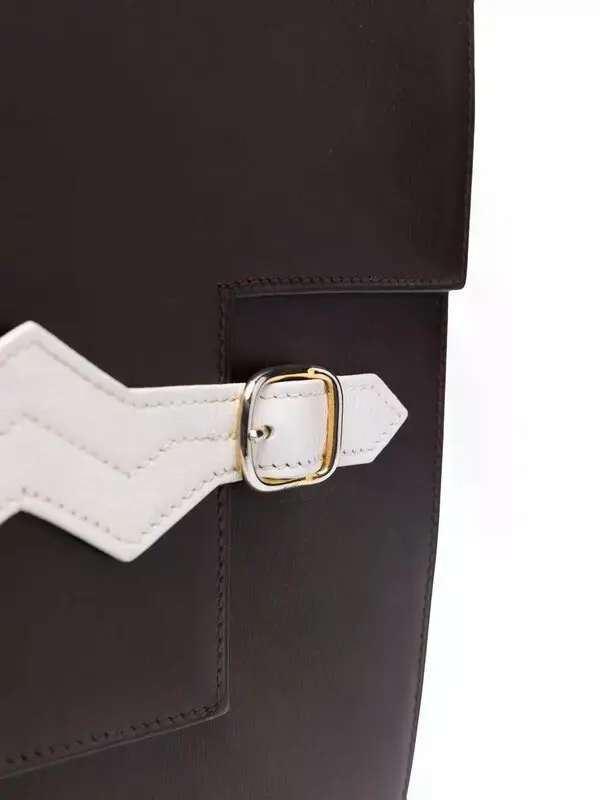 Hermès 1984 Appliqué Hand Strap Clutch - Brown