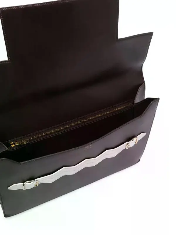Hermès 1984 Appliqué Hand Strap Clutch - Brown