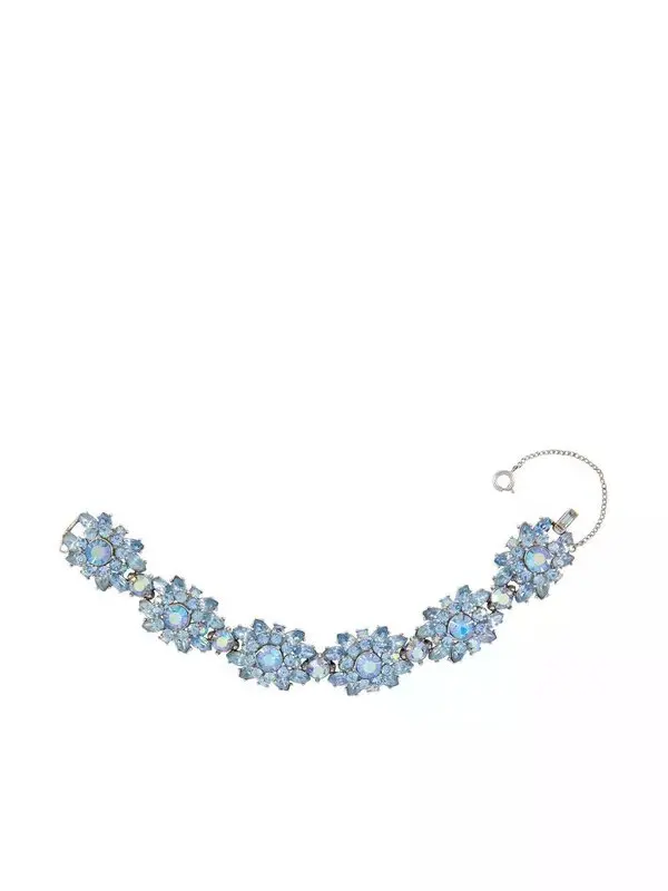 SUSAN CAPLAN 1950s Crystal-embellished Bracelet - Silver