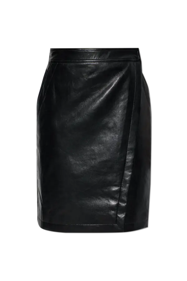 ANINE BING Skirt With Leather Trim