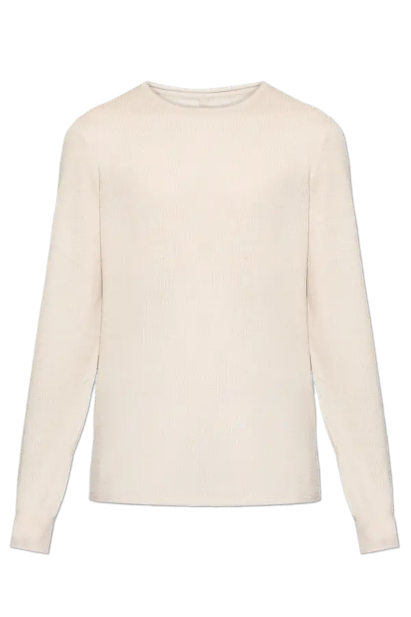 Rag & Bone Crew Neck Wool-lyocell Sweater - Cream