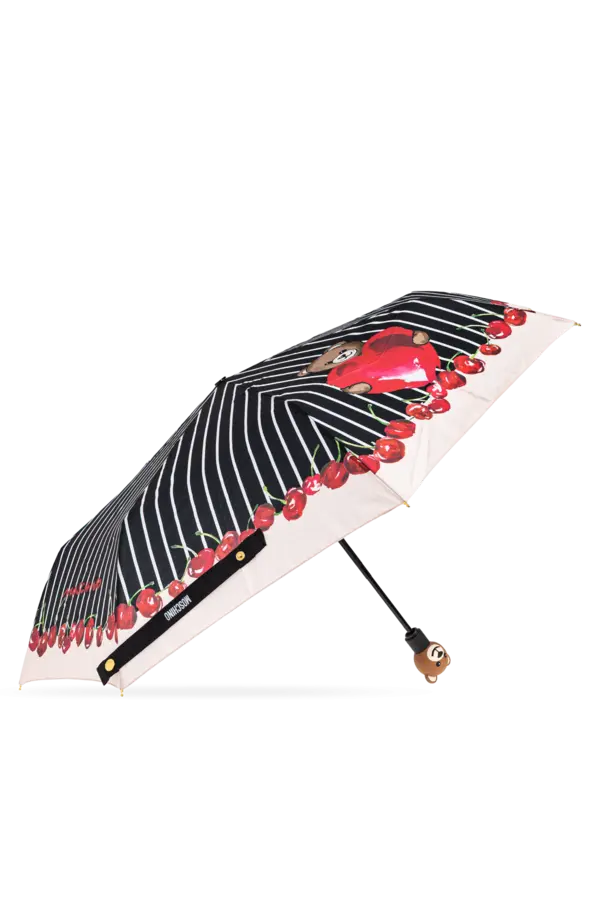 Moschino Folding Umbrella - Black