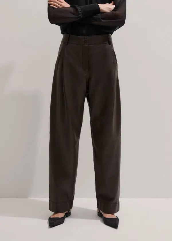 ME+EM Leather Clever Tapered Trouser