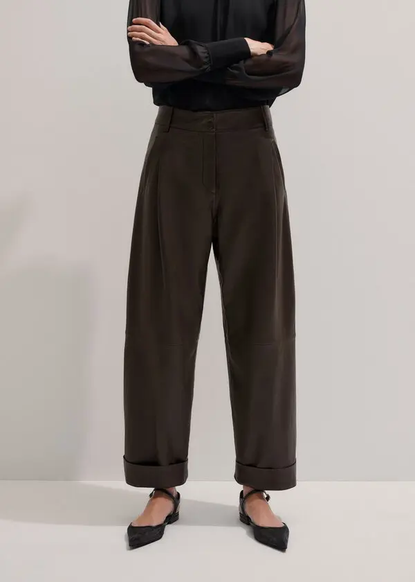 ME+EM Leather Clever Tapered Trouser