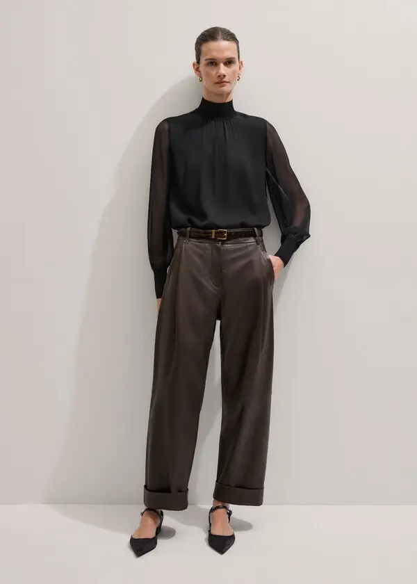 ME+EM Leather Clever Tapered Trouser