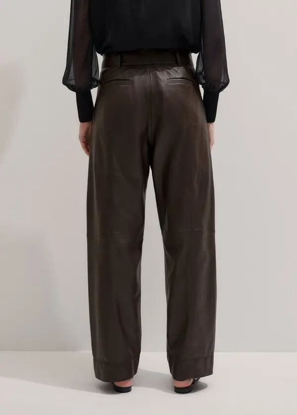 ME+EM Leather Clever Tapered Trouser