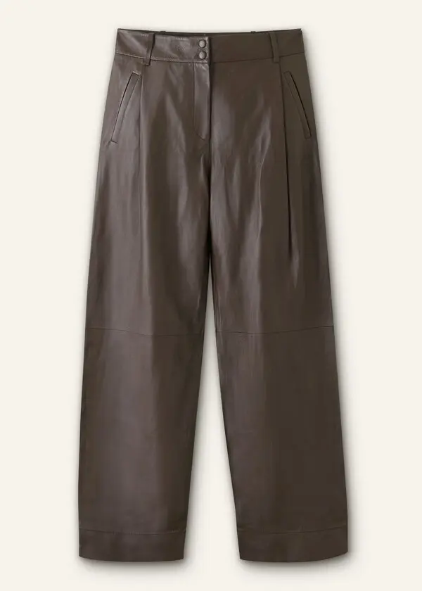 ME+EM Leather Clever Tapered Trouser